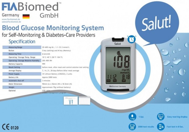 FIA Biomed Salut Blood Glucose Meter - Low Price in BD